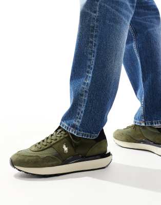 Polo Ralph Lauren - Train '89 - Sneakers verde oliva con logo del pony ...