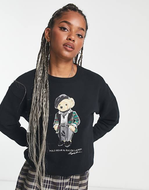 Polo Ralph Lauren - Tux bear - Sweater met ronde hals en logo in zwart ... Polo Ralph Lauren - Tux bear - Sweater met ronde hals en logo in zwart ...