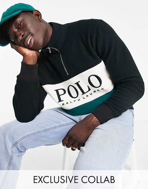 Polo Ralph Lauren x ASOS exclusive collab polar fleece half Polo Ralph Lauren x ASOS exclusive collab polar fleece half