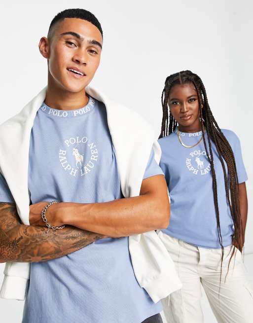 Polo Ralph Lauren x ASOS exclusive collab t-shirt in blue with chest ...