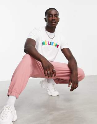 Pre London uni script t-shirt in wite | ASOS