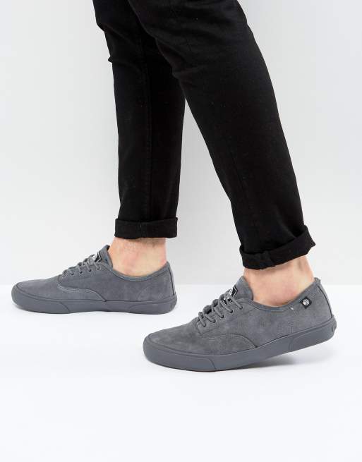 Pretty Green - Archer - Tennis en daim - Gris | ASOS