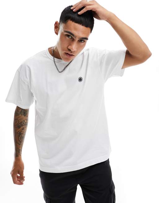 Pretty Green Hi Fi back print relaxed fit t-shirt in white | ASOS