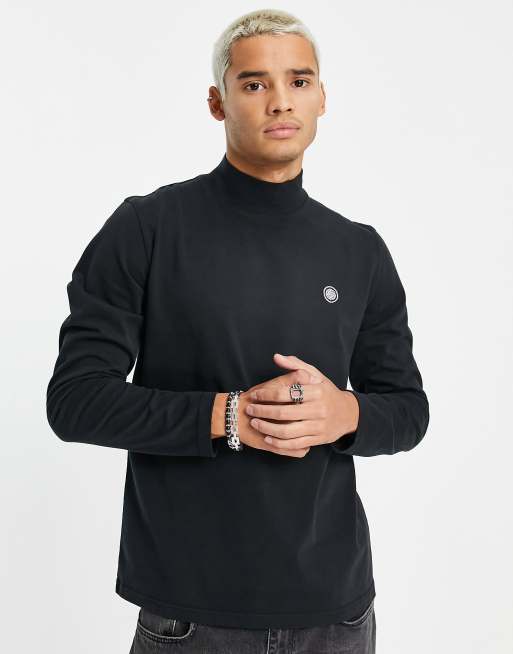 Pretty Green - Top manches longues à encolure montante - Noir | ASOS