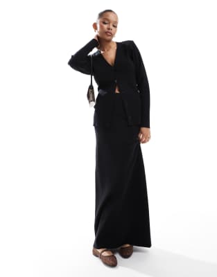 Pretty Lavish – Set aus Rippstrick in Schwarz | ASOS