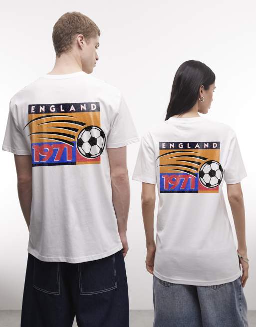 PRNT England football graphic relaxed fit t-shirt in white | ASOS