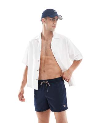 PS Paul Smith – Badeshorts mit Zebra-Logo in Marine | ASOS