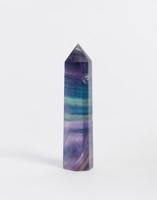 Psychic Sisters Flourite Wand healing and meditation crystal point | ASOS