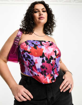 Public Desire Curve corset top in floral print | ASOS