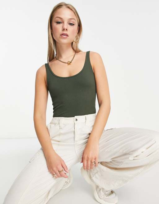 Pull&Bear - Body sans coutures - Vert | ASOS