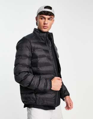 Pull & Bear Lightweight Puffer Jacket In Black | ModeSens