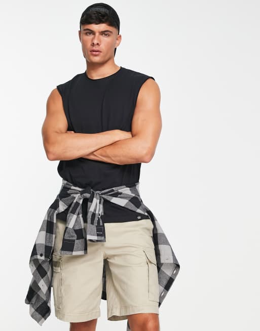 Pull&Bear oversized singlet in black | ASOS