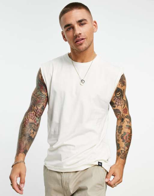 Pull&Bear oversized singlet in white | ASOS