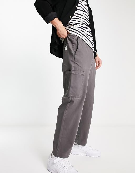 Pull&Bear - Pantaloni cargo con fondo ampio grigi | ASOS Pull&Bear - Pantaloni cargo con fondo ampio grigi | ASOS