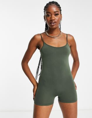 Pull&Bear seamless unitard in green | ASOS