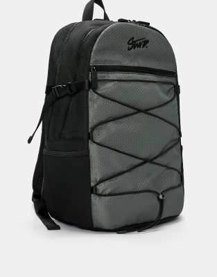 Pull&Bear Stwd technical backpack in khaki | ASOS