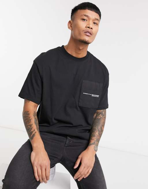 Pull&Bear utility t-shirt in black | ASOS