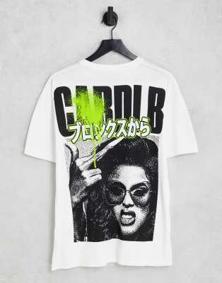 Pull&Bear x Cardi B printed t-shirt in white | ASOS