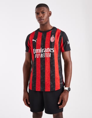 Puma AC Milan 25/26 home authentic jersey in red and black - Puma from ...