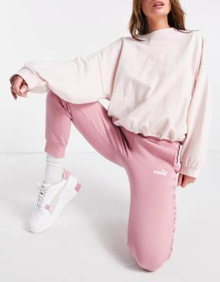 Puma Amplified sweatpants in pink | ASOS