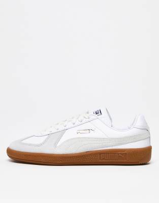 Puma Army Trainer trainers in white and grey | ASOS
