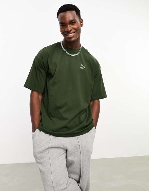 Puma Better Classics oversized t shirt in green | ASOS