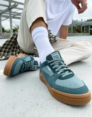 Puma CA Pro suede sneakers in dark green with gum sole - exclusive to ...