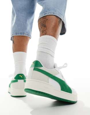 Puma CA Pro suede trainers in white and green ASOS