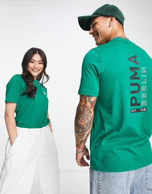 Puma city graphic t-shirt in green | ASOS