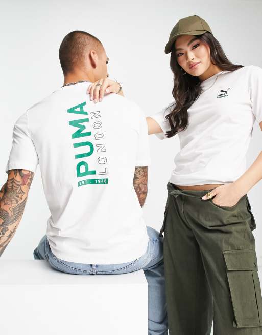 Puma city graphic t-shirt in white | ASOS