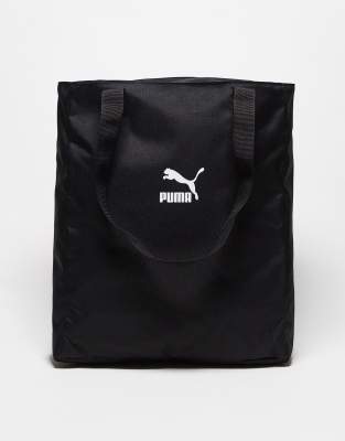 Puma Classics archive tote bag in black | ASOS