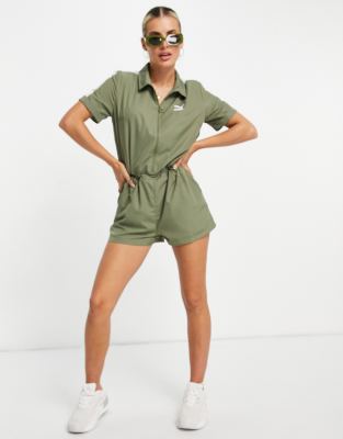 Puma Classics jumpsuit in green | ASOS