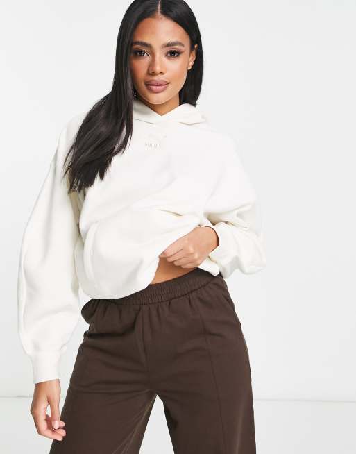 Puma Classics oversized hoodie in off white | ASOS