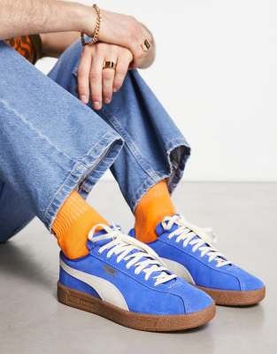 PUMA Delphin sneakers in royal blue with gum sole | ASOS