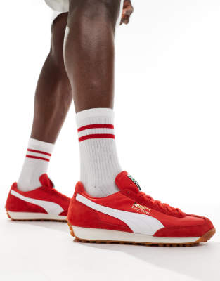 Puma Easy Rider Vintage trainers in red | ASOS