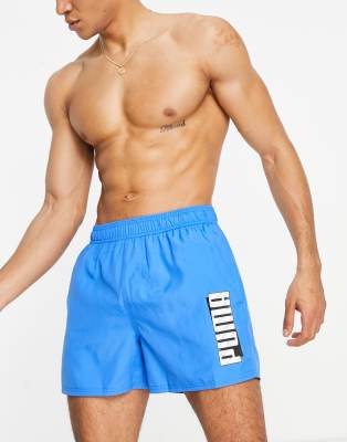Puma ESS swim shorts in blue | ASOS