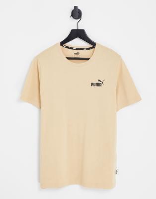 Puma essentials small logo t-shirt in beige | ASOS