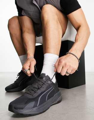 PUMA Extent Nitro Engineered Mesh trainers in charcoal | ASOS
