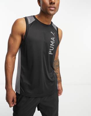 Puma Fit Ultrabreathe muscle tank top in black | ASOS