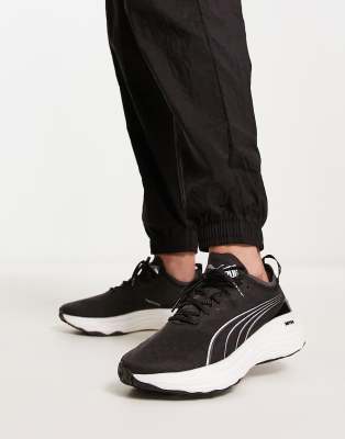 Puma Forever Run Nitro trainers in black and white | ASOS