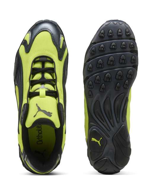 Puma Inhale metallic sneakers in yellow alert-puma black | ASOS