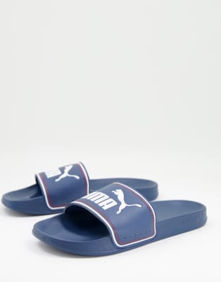Puma Leadcat sliders in blue | ASOS