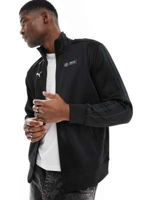 Puma Mercedes-amg petronas mt7 motorsport track jacket in puma black | ASOS