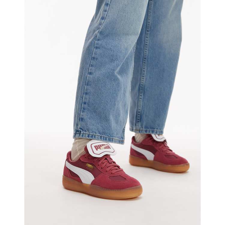 Puma Moda Tongue Palermo trainers in burgundy white ASOS