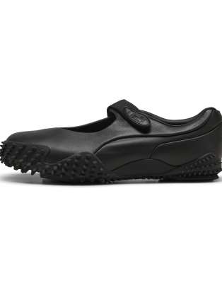 Puma Mostro fey leather ballet flats in black | ASOS