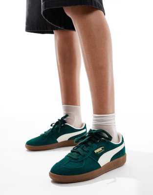 PUMA Palermo sneakers in forest green | ASOS