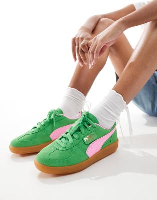PUMA - Palermo - Sneakers verdi e rosa | ASOS