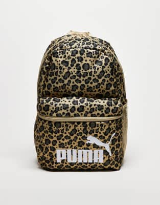 Puma Phase logo backpack in leopard print - MULTI | ASOS
