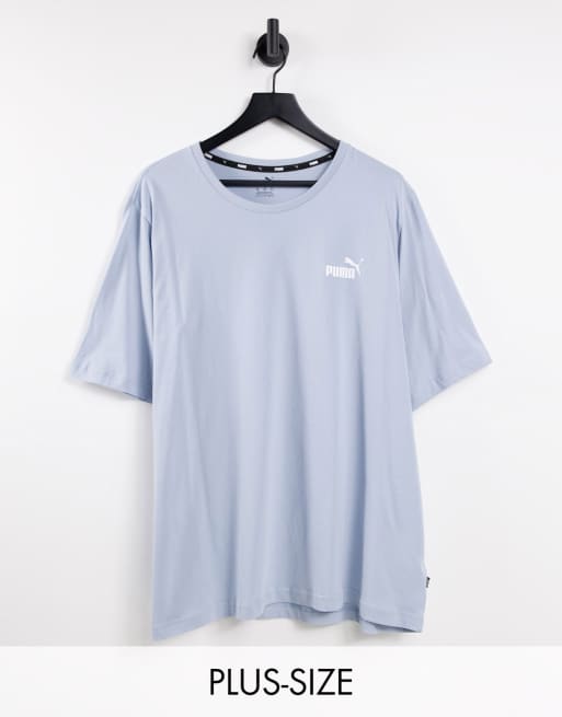 Puma Plus Essentials T Shirt In Blue Fog Asos