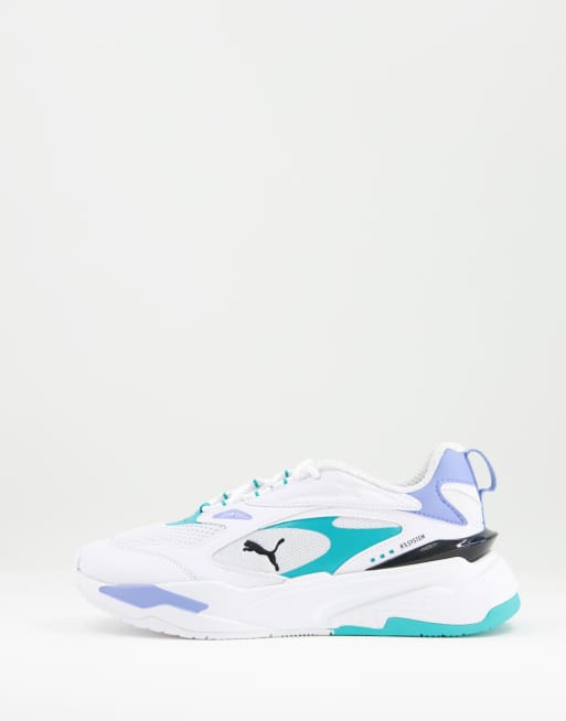 Puma RS Fast Pop trainers in white and blue | ASOS